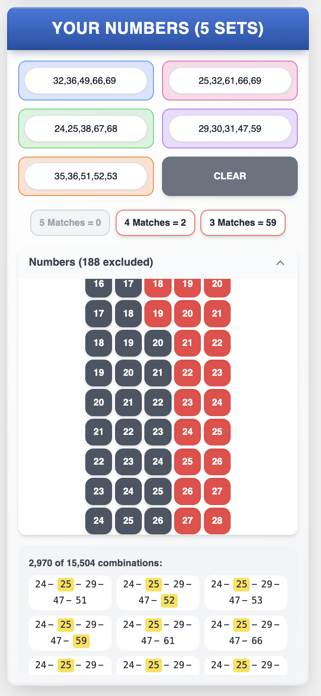 Improving POWERBALL Picker - 12-24-2025 - BINGO! - LottOdds Forum